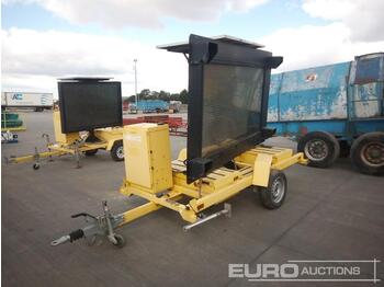 Single Axle LED Matrix Signal Board przyczepa do transportu maszyn ...